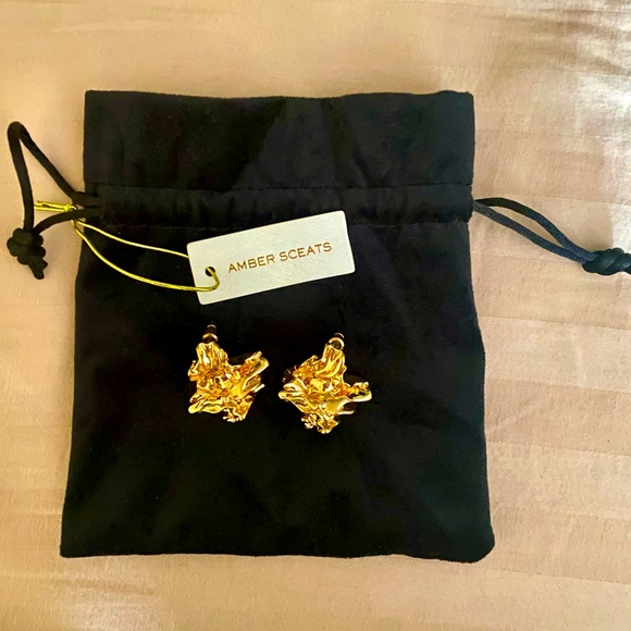 Jewelry | Amber Sceats 24k Gold Plated Reese Sculptural Nugget Earrings ...